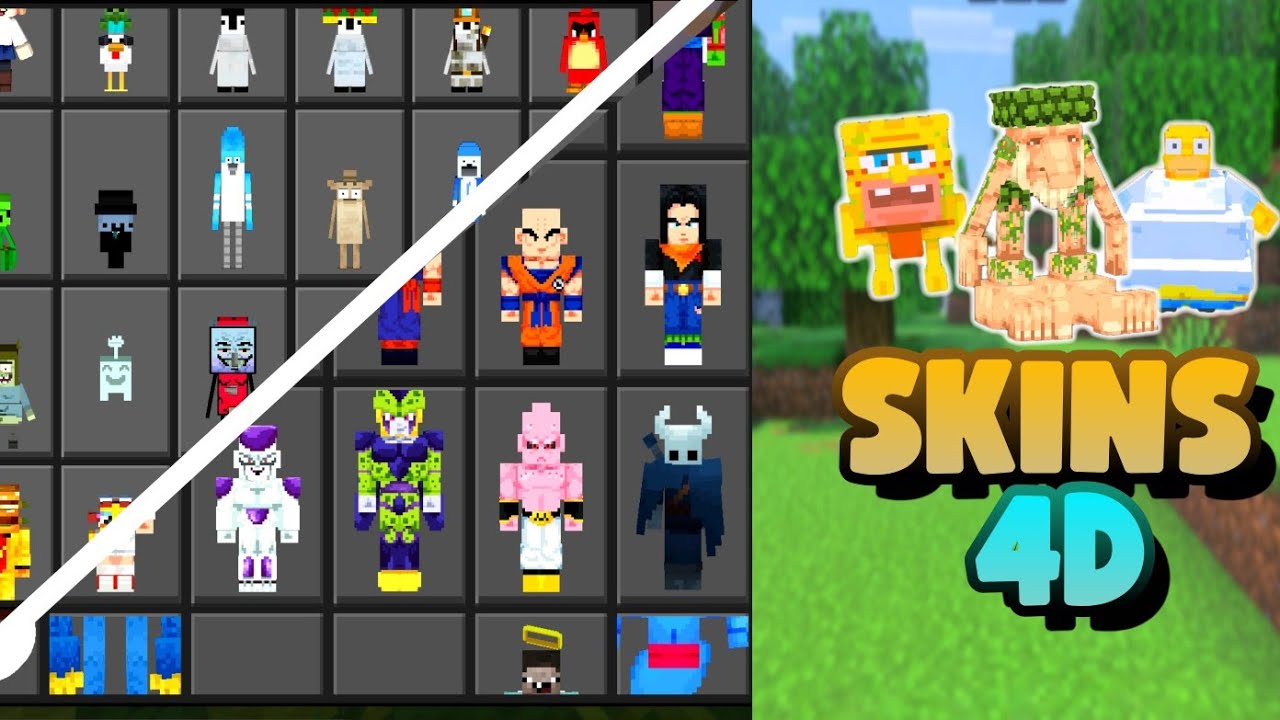 COMO TENER SKINS 3D Y 4D EN MINECRAFT BEDROCK ULTIMA VERSION - YouTube