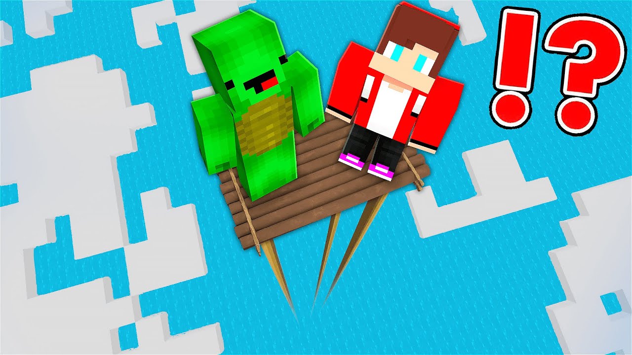 JJ And Mikey Survive On HIGHEST RAFT EVER In Minecraft - Maizen - YouTube