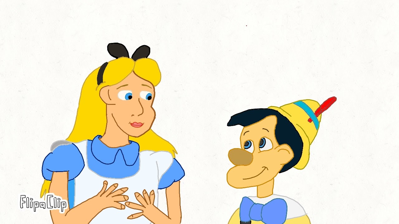 Alice and Pinocchio Winking at Each Other Animation Flipaclip - YouTube