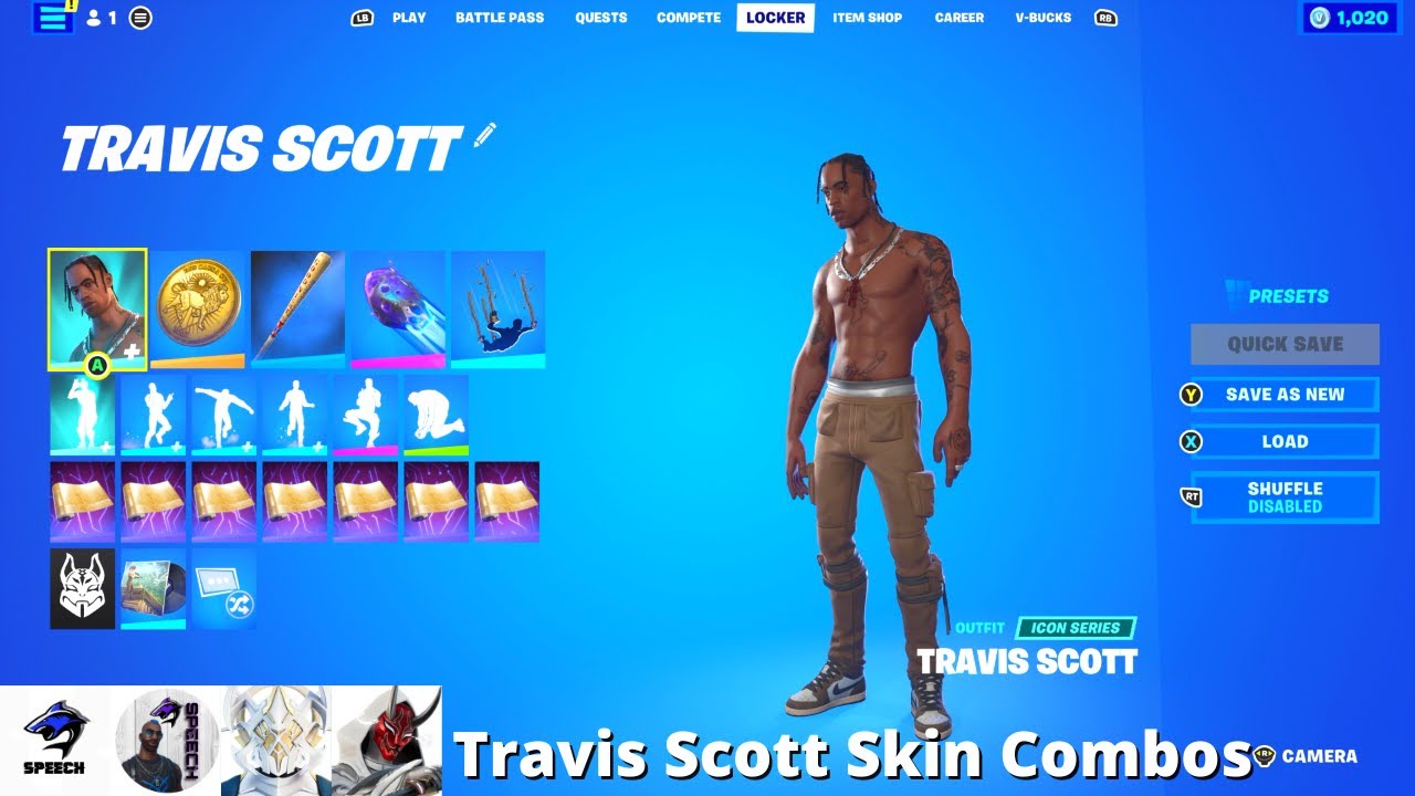 Travis Scott Skin Combos (Fortnite Battle Royale) - YouTube