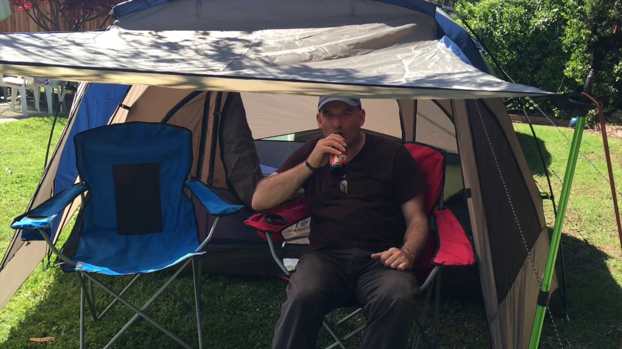 Field & Stream Wilderness Lodge 4 person dome tent with a vestibule ...