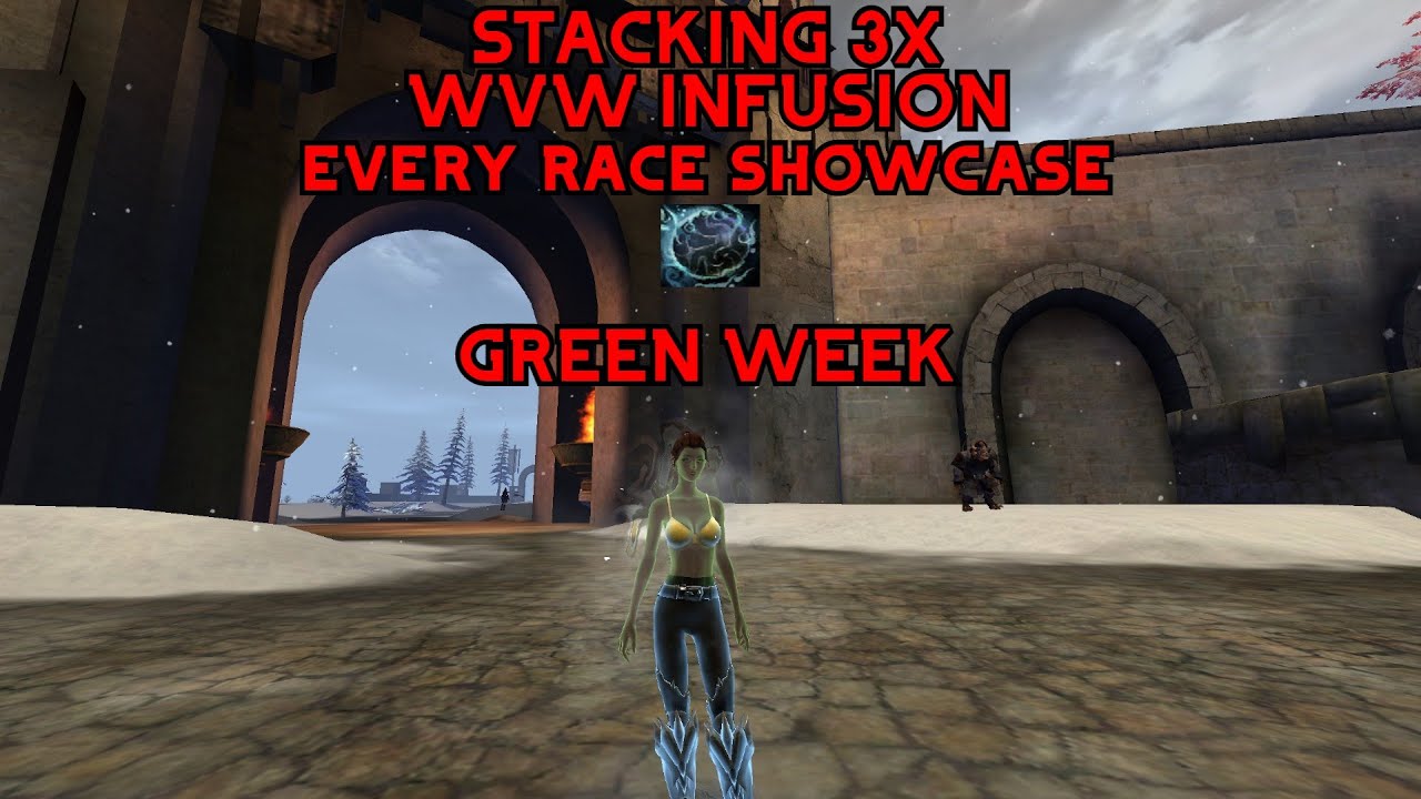 GW2 Mistwalker Infusion 3x Stacking - Every Race Showcase - Green Week ...