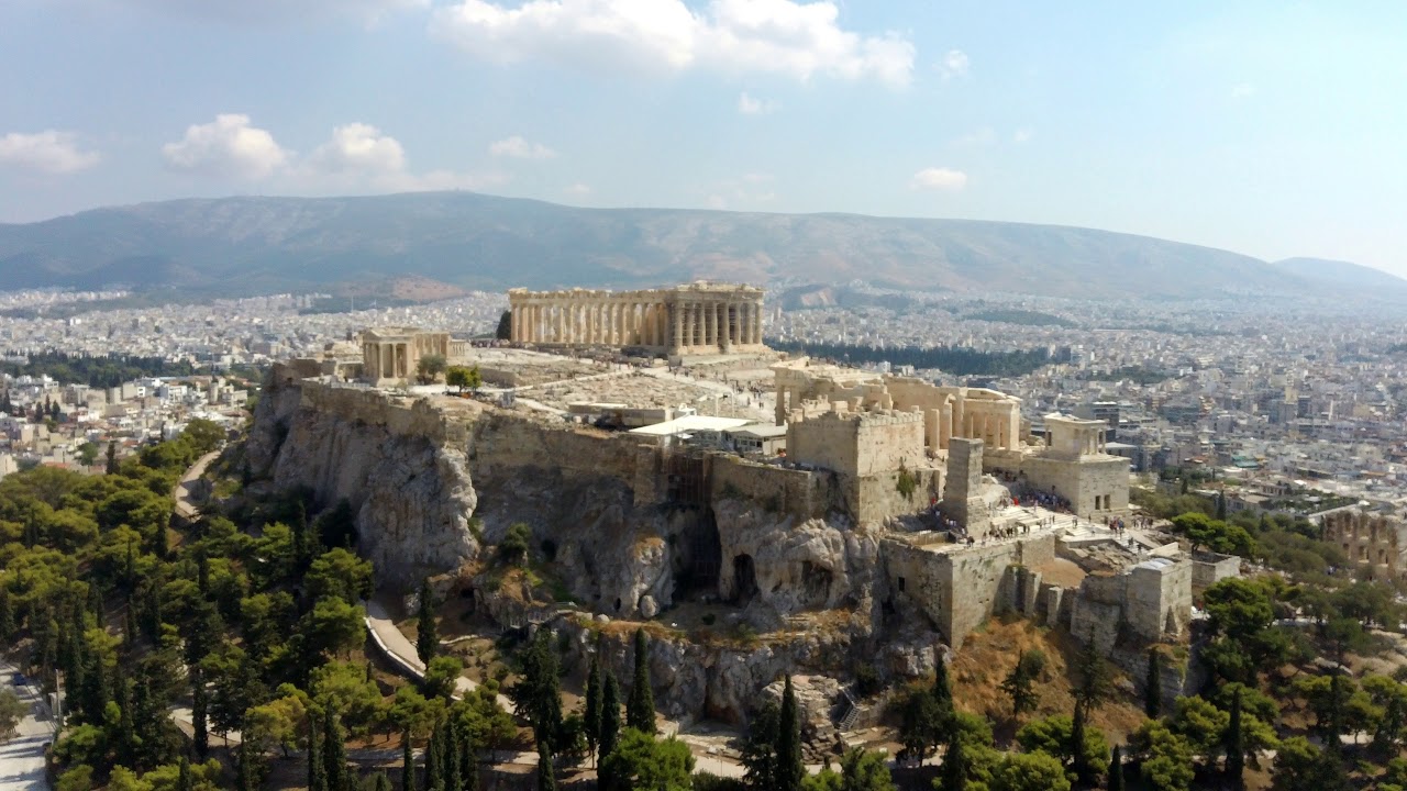 Acropolis aerial footage 4K - YouTube