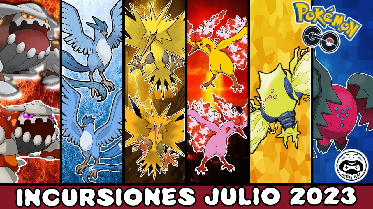 REGRESAN LAS AVES LEGENDARIAS DE KANTO A LAS INCURSIONES DE JULIO 2023 ...