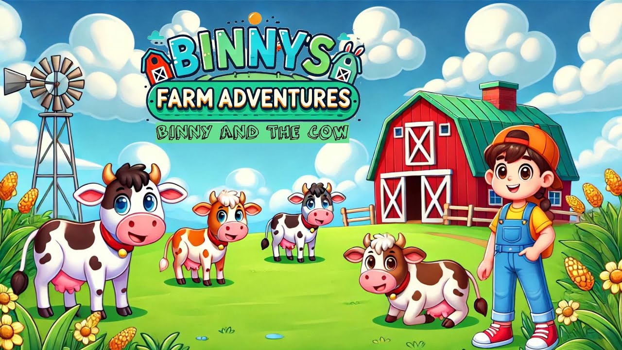 Fun on the Farm: Cathy the Cow Teaches Binny About Farm Life! - YouTube