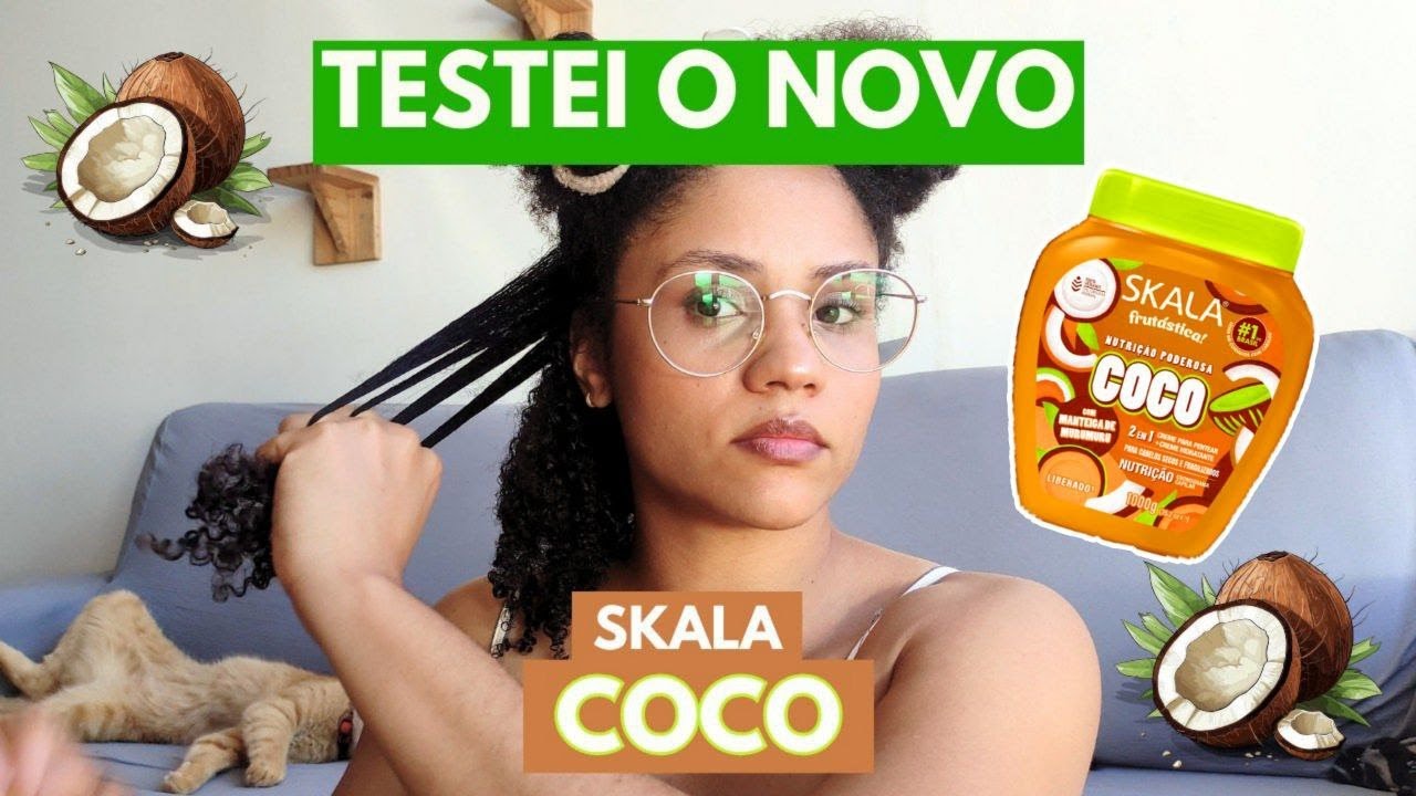 TESTEI O NOVO SKALA COCO 🥥 | FINALIZAÇÃO EM CABELO CRESPO! - YouTube