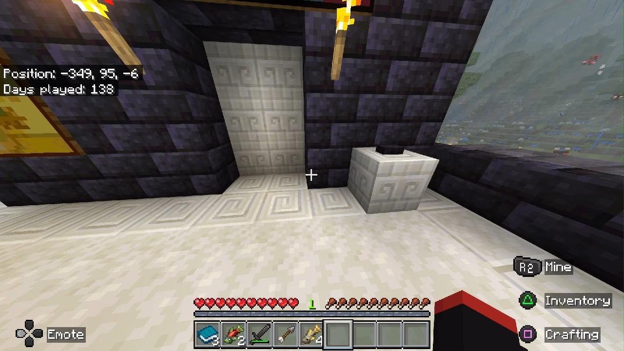 Minecraft elevator with call back button - YouTube