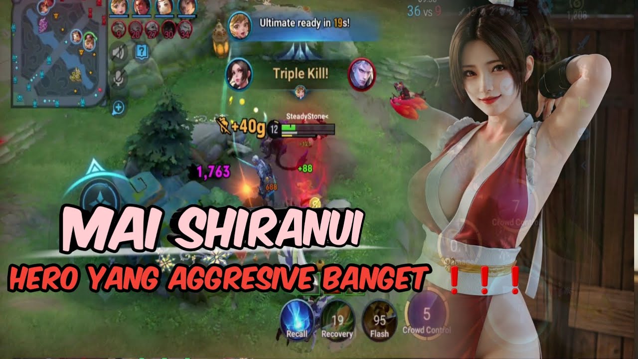 PERTAMA KALI PAKE HERO MAI SHIRANUI DI HONOR OF KINGS |HERO YANG KELUAR MASUK ENAK + DAMAGENYA ...