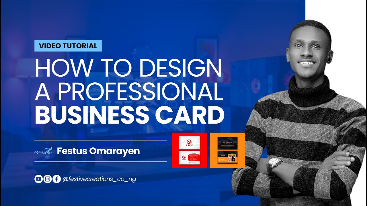 How To Design A Professional Business Card (Video Tutorial)🌟💫🔥 - YouTube