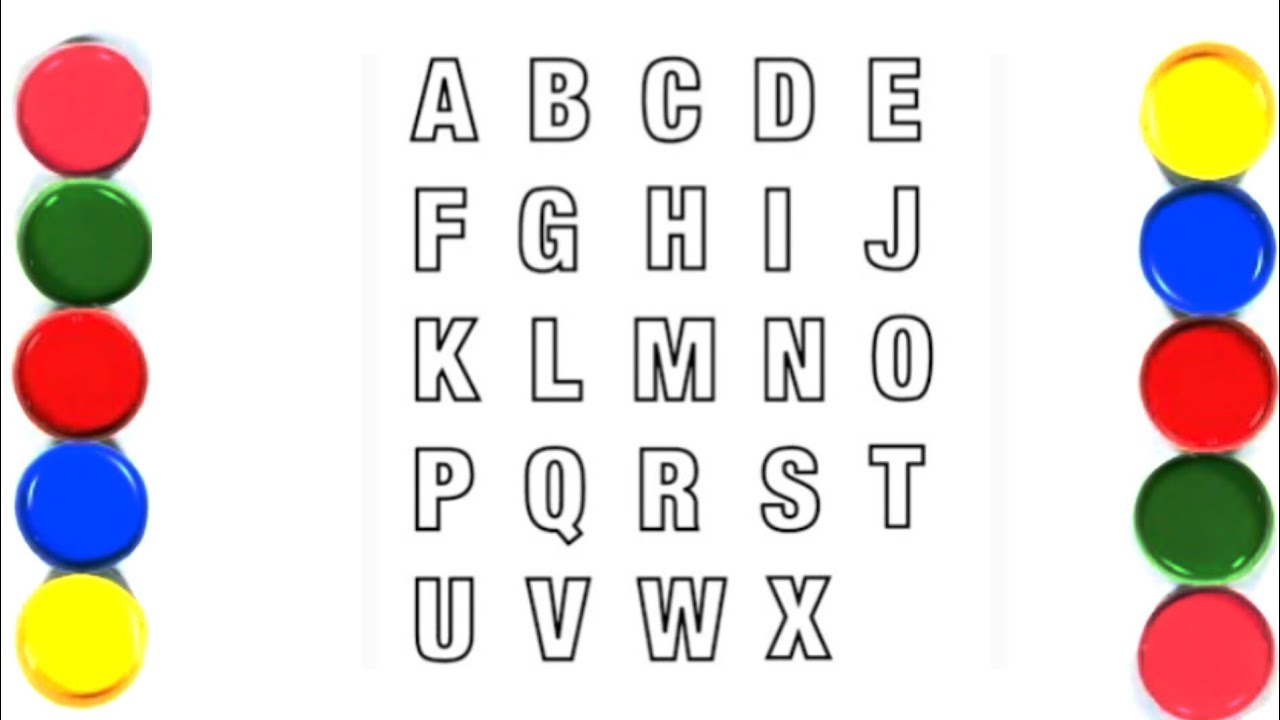 ABC Alphabet Drawing and colouring for kids and toddlers/ How to Draw ...