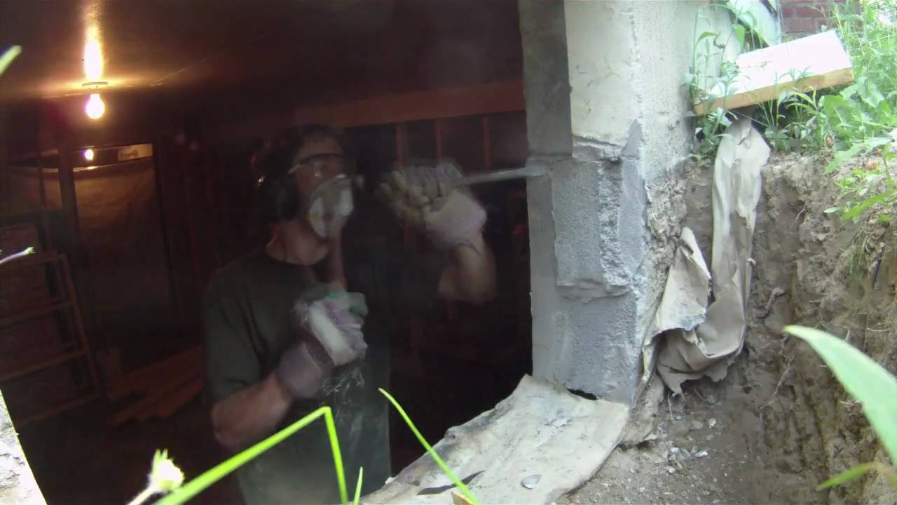 cinder block chipping - YouTube