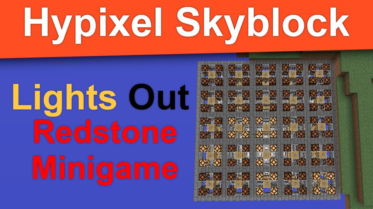 Hypixel Skyblock - Lights Out - Redstone MiniGame - YouTube