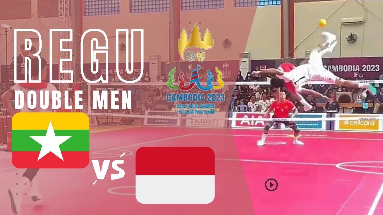Mens Double Event Myanmar 🇲🇲 Vs 🇮🇩 Indonesia Sea Games 2023 Sepak Takraw‼️ Youtube