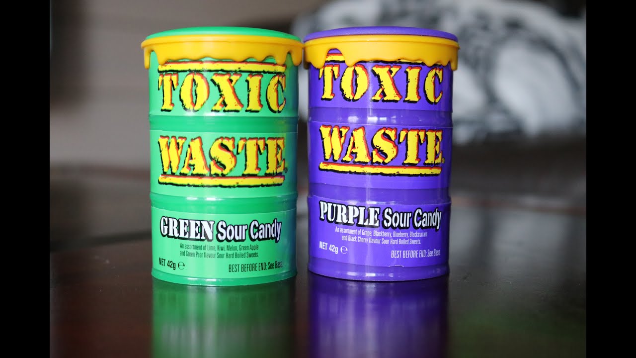 Purple and Green flavour Toxic Waste! - YouTube