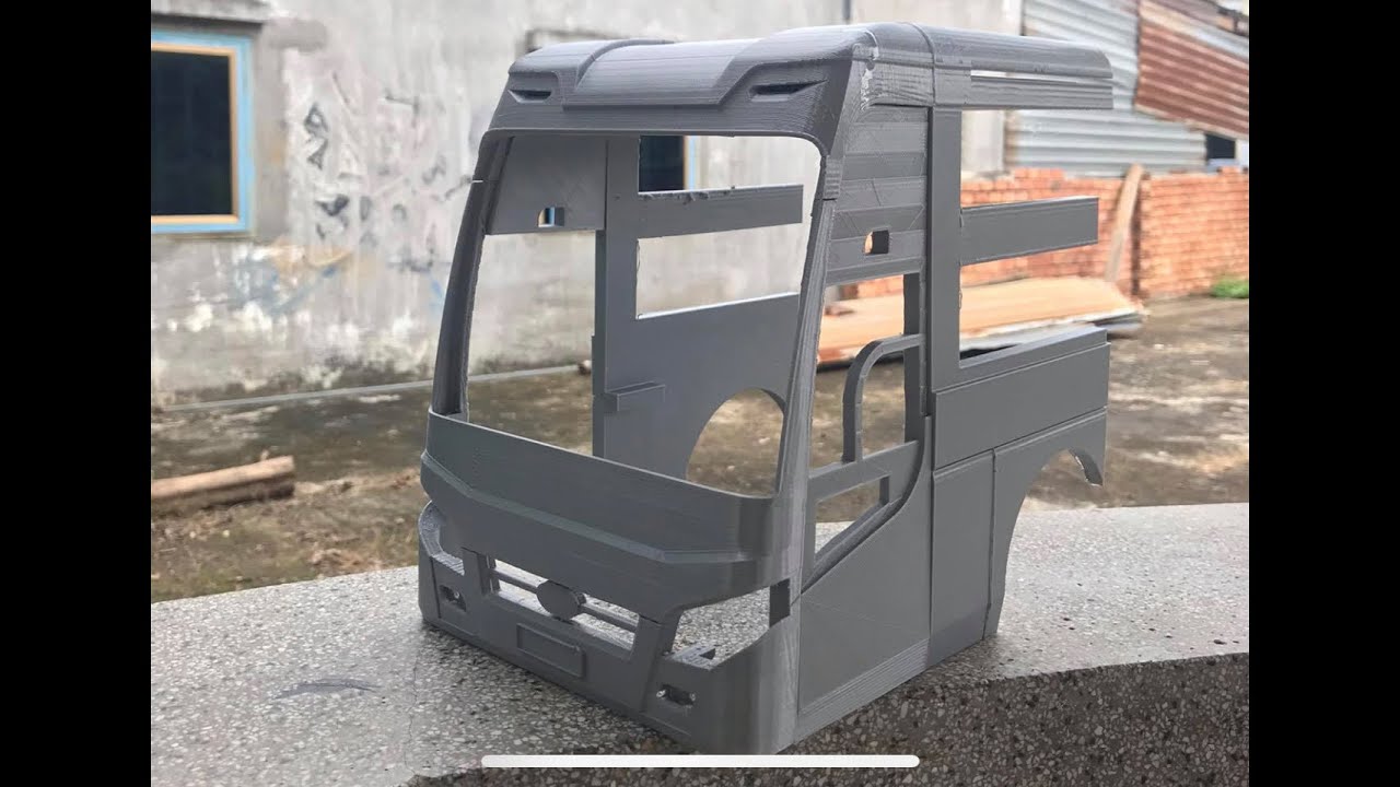 Body thaco bus 1/14 bằng in 3D - YouTube