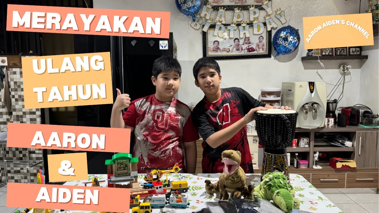 Merayakan Ulang Tahun Aaron dan Aiden - YouTube