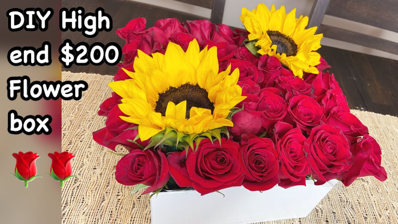 🌹🌹HIGH END FLOWER BOX| DIY| NATURAL FLOWERS - YouTube
