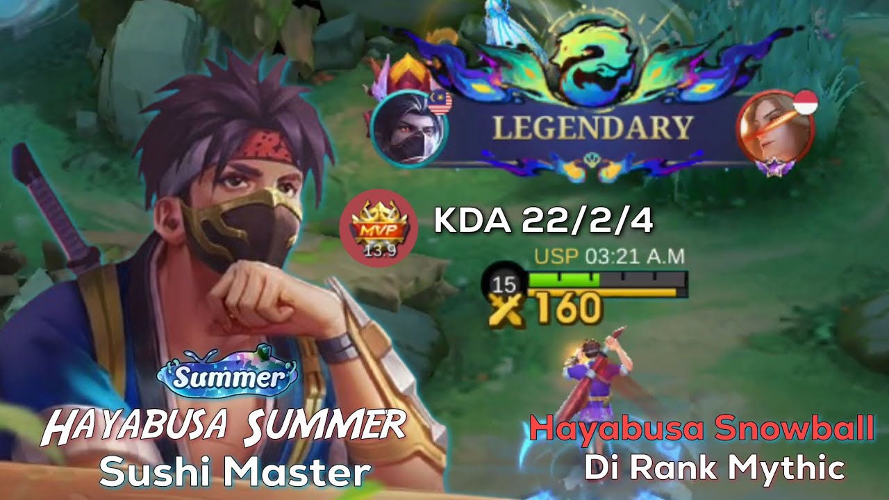 MAIN HAYABUSA DI RANK MYTHIC 22 KILLS - GAMEPLAY HAYABUSA | HAYABUSA ...
