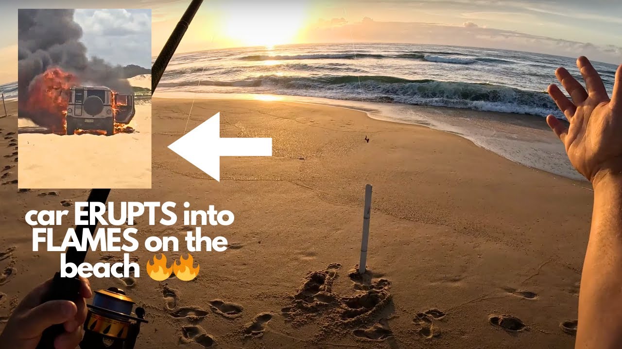 🔥 Car ERUPTED into FLAMES on the beach!!! 🔥 - YouTube