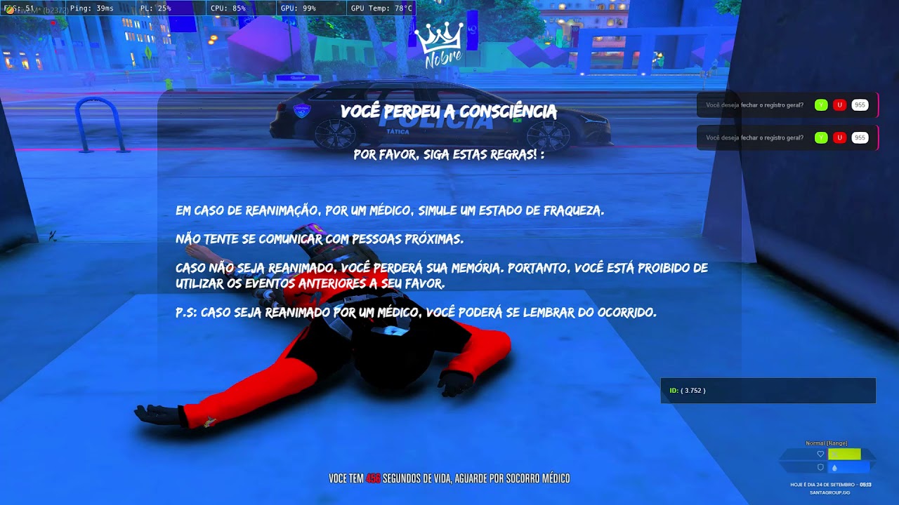 FiveM BRASIL CIDADE NOBRE RP nobre santagroup gg SANTAGROUP SANTA GROUP ...