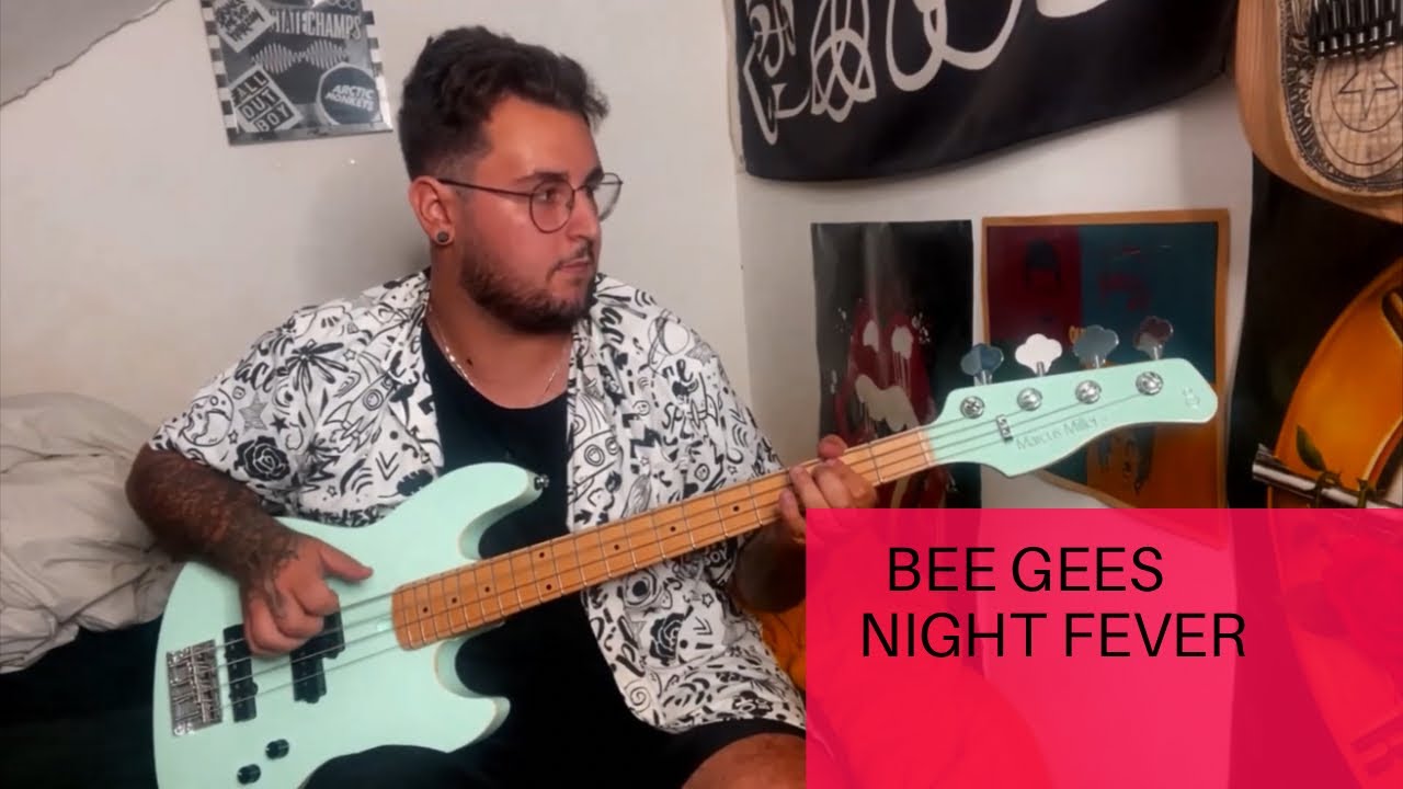 bee gees night fever bass cover - YouTube