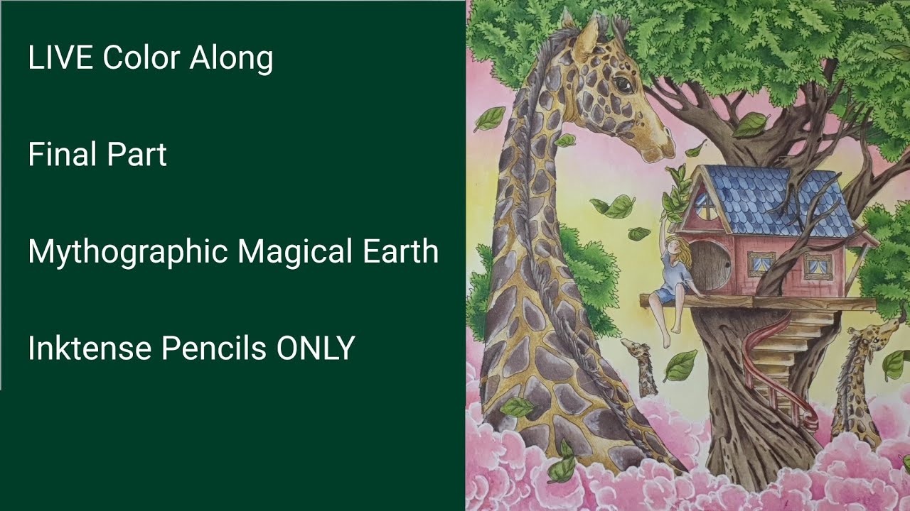 LIVE Mythographic Magical Earth | Color Along Part 6 | Derwent Inktense ...