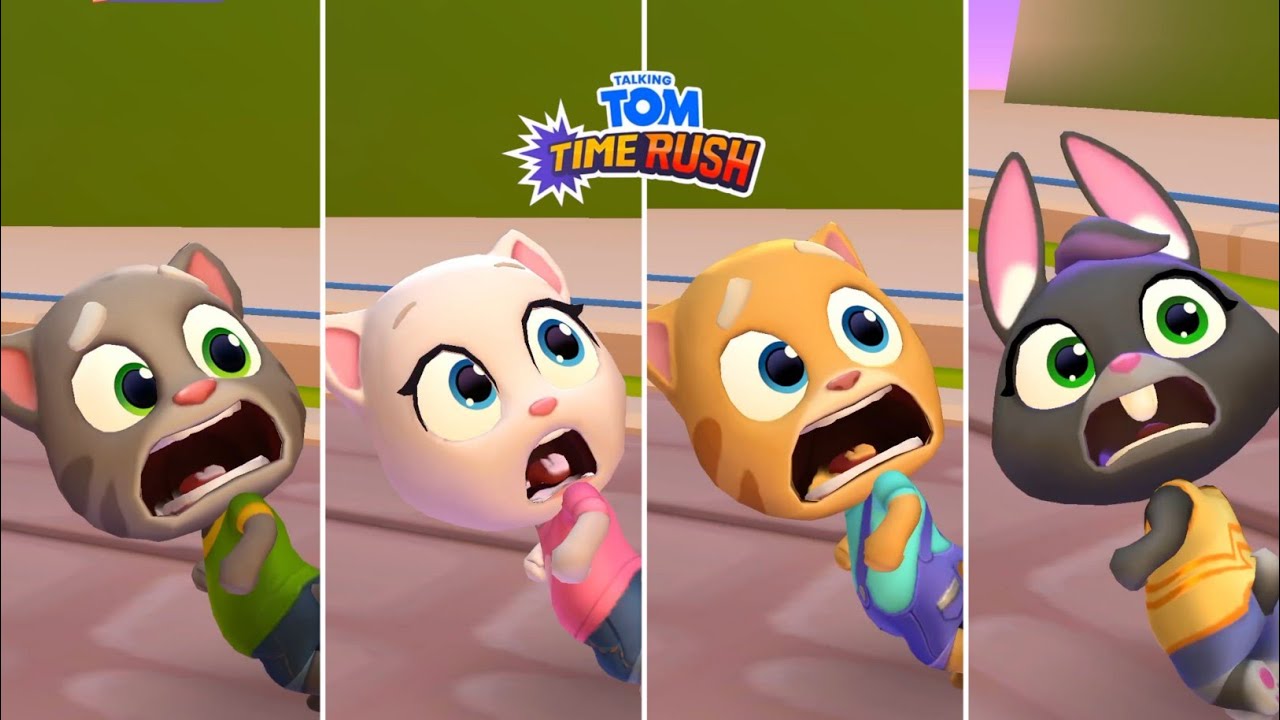 Talking Tom Time Rush - Talking Tom vs Talking Angela vs Talking Ginger ...