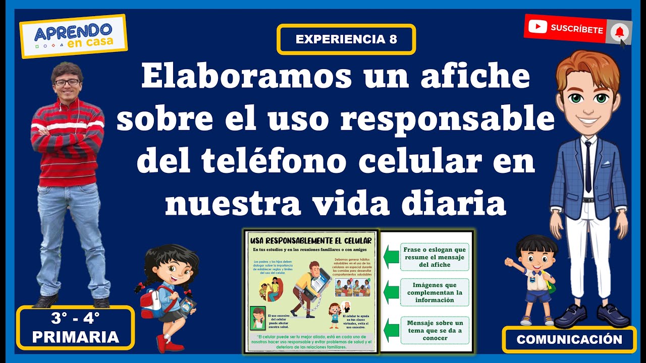 Elaboramos un afiche sobre el uso responsable del teléfono celular en nuestra vida diaria - IV ...