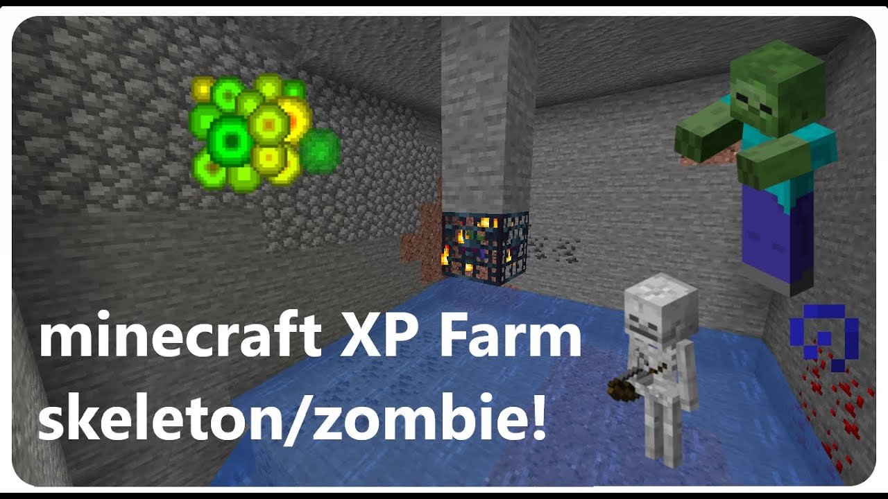 EASY ZOMBIE/SKELETON SPAWNER XP FARM MINECRAFT 1.16+ - YouTube