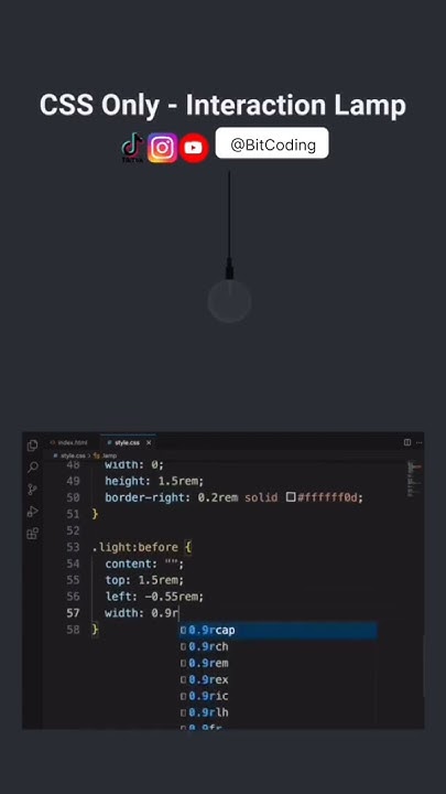 CSS Only - Interaction Lamp #html #css Lamp on off #new #sql #coding - YouTube