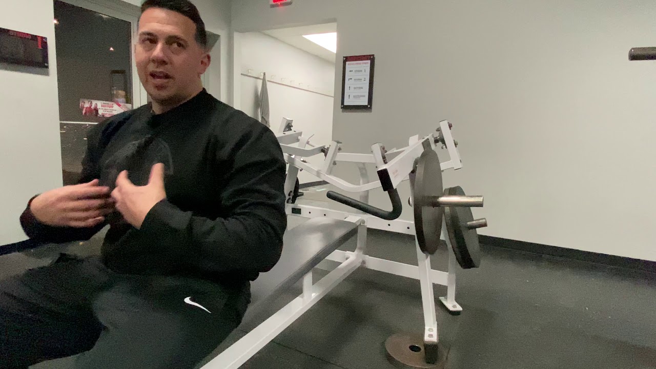 Hammer Strength Supine Flat press - YouTube