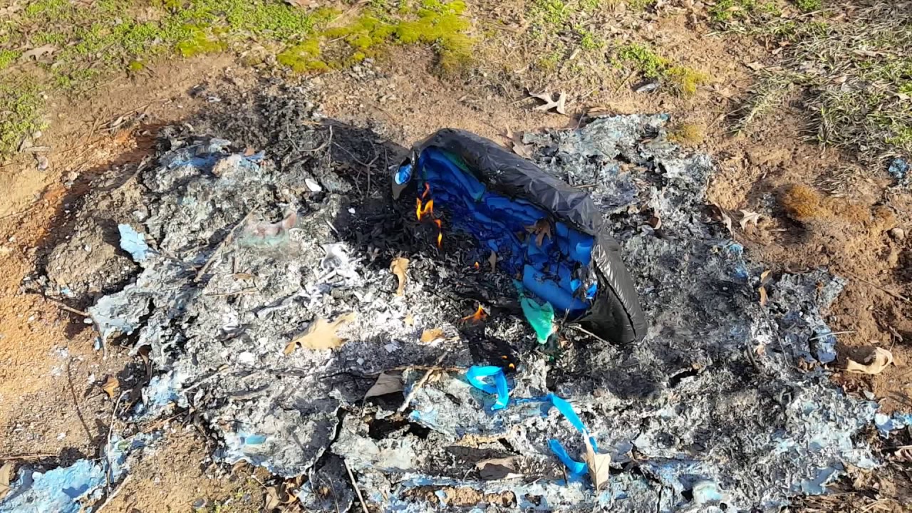 Burning Stuff 193: Large Trash Bag #5 - YouTube