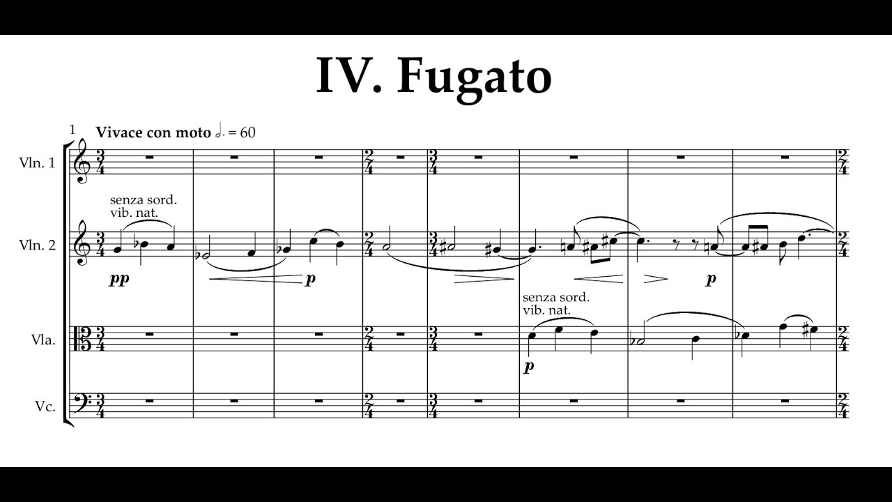 String Quartet - mov. 4: Fugato (2024) - Sibelius Noteperformer ...
