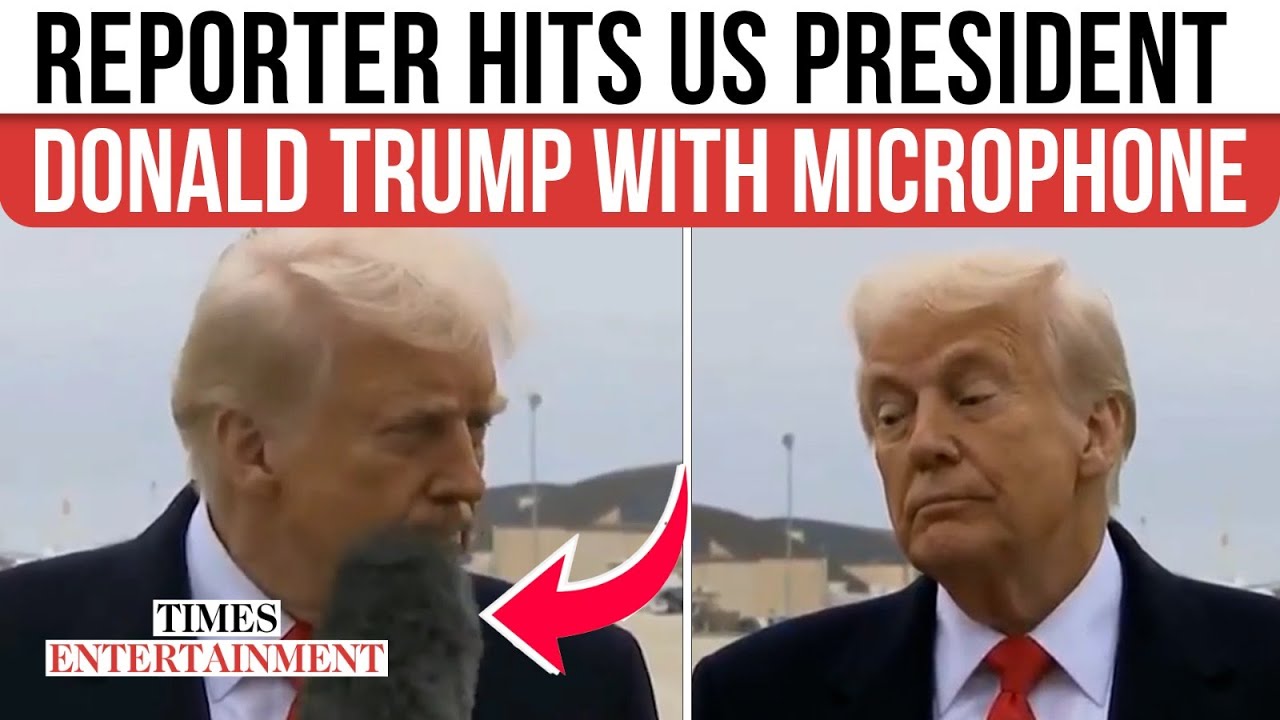 Trump's 'DEATH STARE' At Reporter Caught On Camera | US Prez Microphone ...