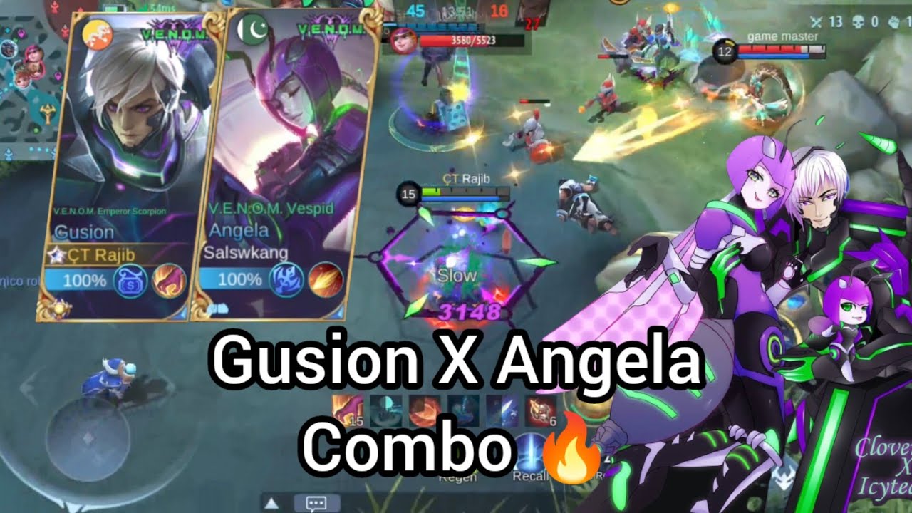 Gusion X Angela Combo 🔥| Gusion & Angela Insane Gameplay 2023 ...