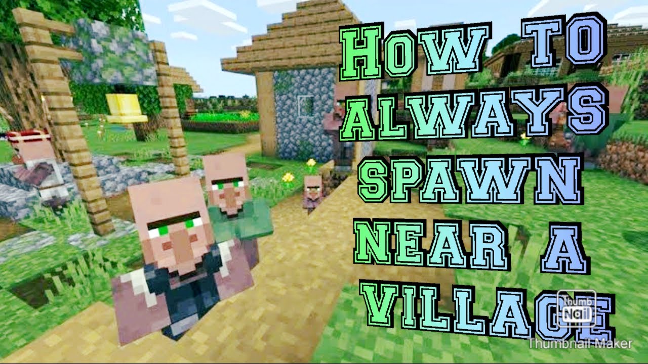 How to always spawn near a village in mincraft PE - YouTube