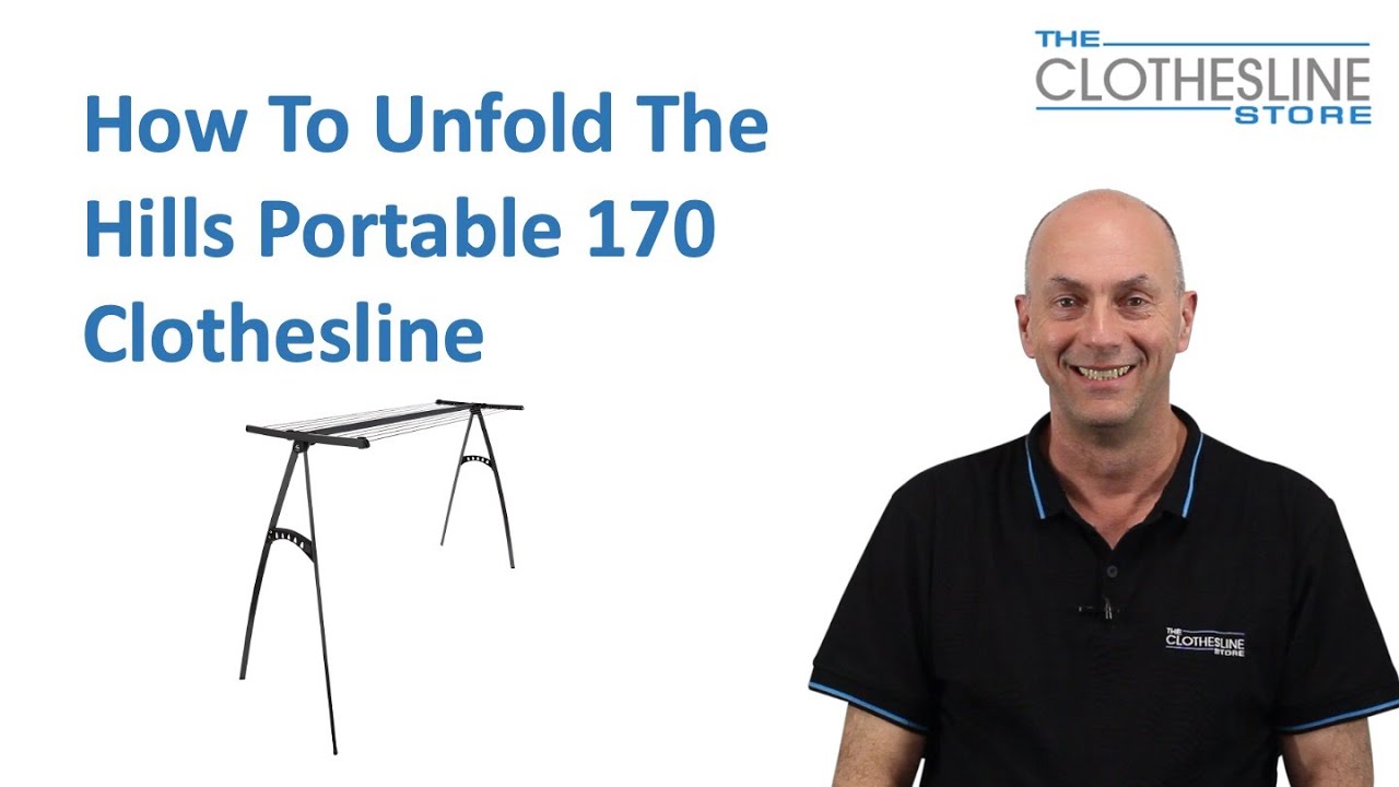 How to Unfold a Hills Portable 170 Folding Clothesline Popular Hills ...
