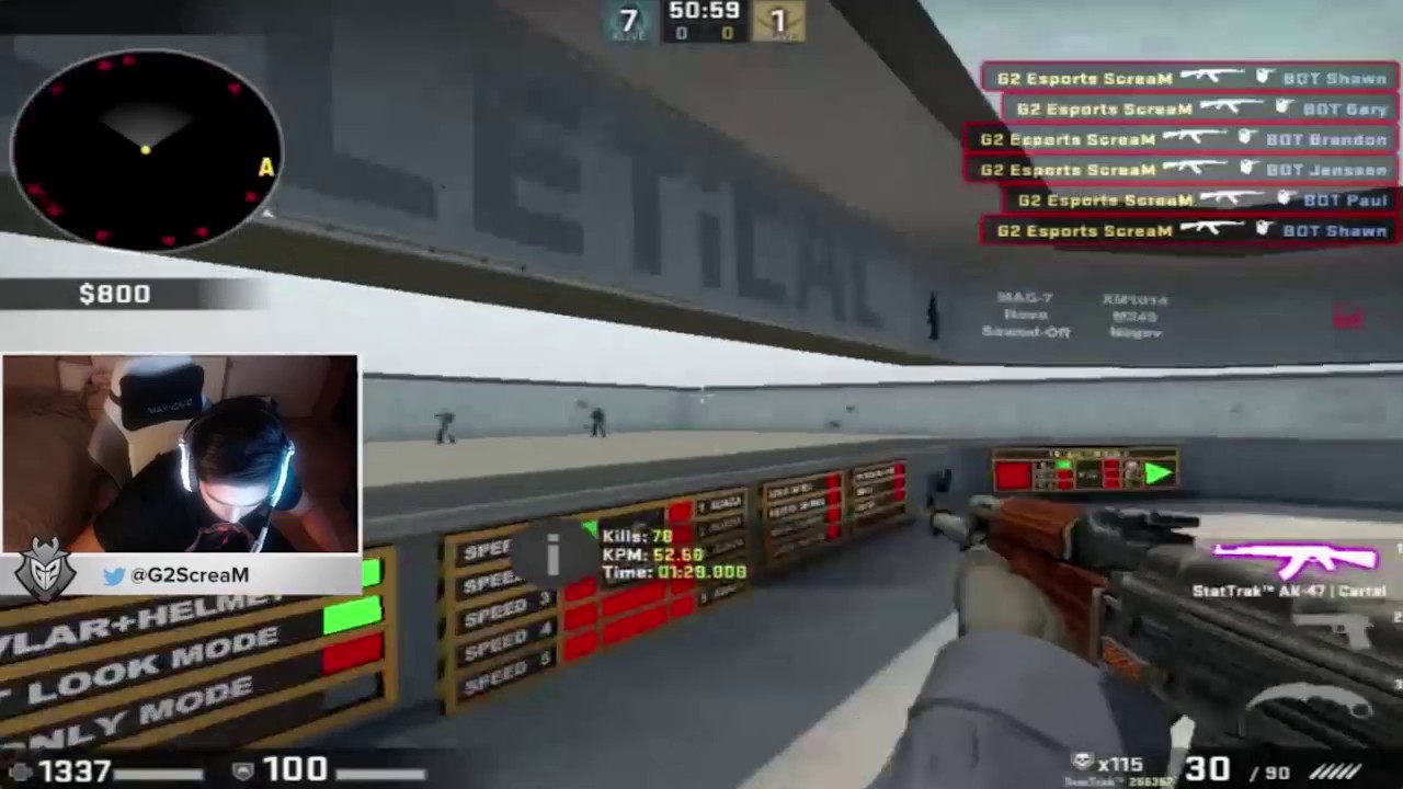 CSGO | SCREAM TRANING ON AIM_BOTZ & AIM BOTZ CHALLENGE - YouTube