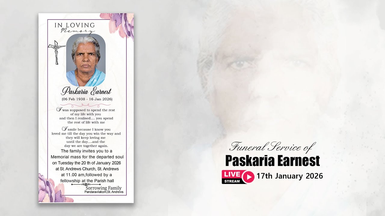 Funeral Service of Paskaria Earnest ll On 17th January 2026 - YouTube