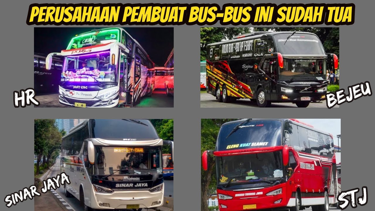 6 Karoseri BUS TERTUA dan TERBAIK di Indonesia - YouTube