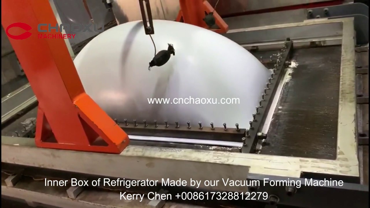 Refrigerator Container made by Vacuum Forming Machine - YouTube
