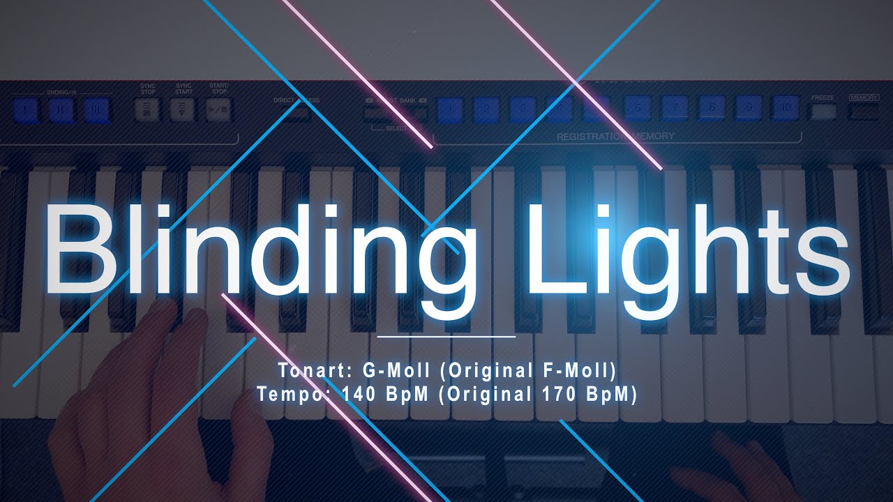 Blinding Lights - The Weeknd (Keyboard Playalong) - YouTube