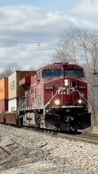 CP 8806 leads CPKC 7-114 south - YouTube