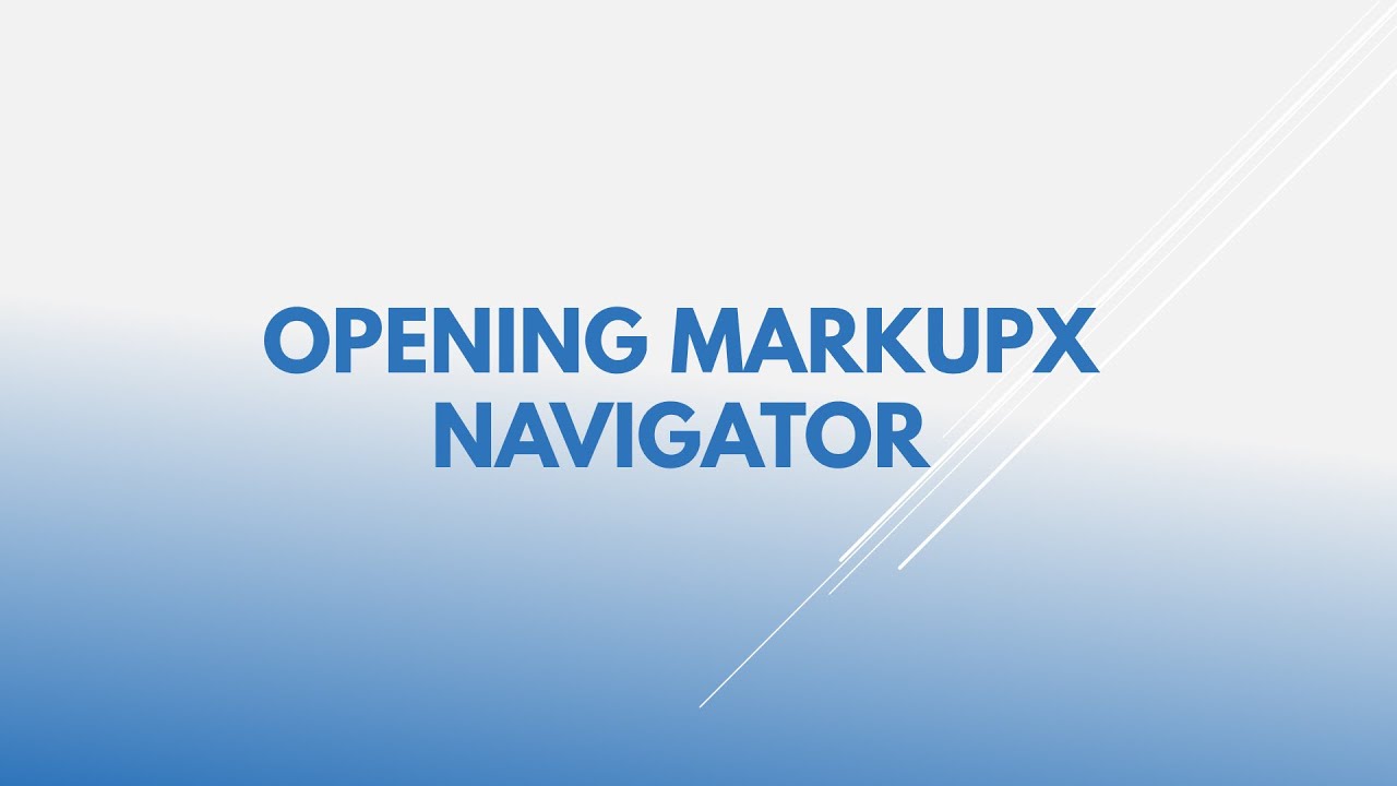 Opening MarkupX Add In - YouTube