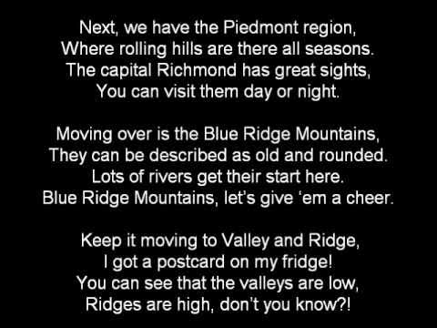 Regions of Virginia Song - YouTube