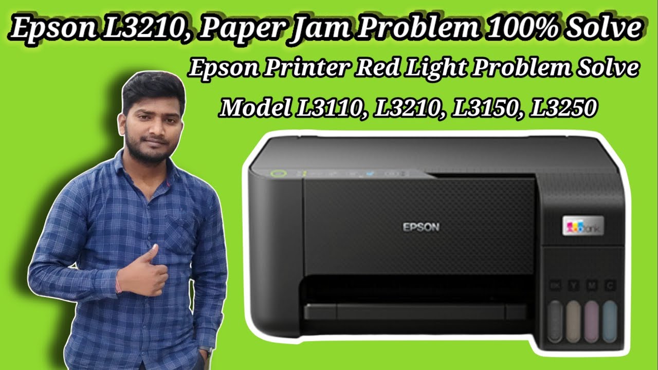 Epson L3210 Printer Paper Jam 100 Solve Epson L3210 Printer Red