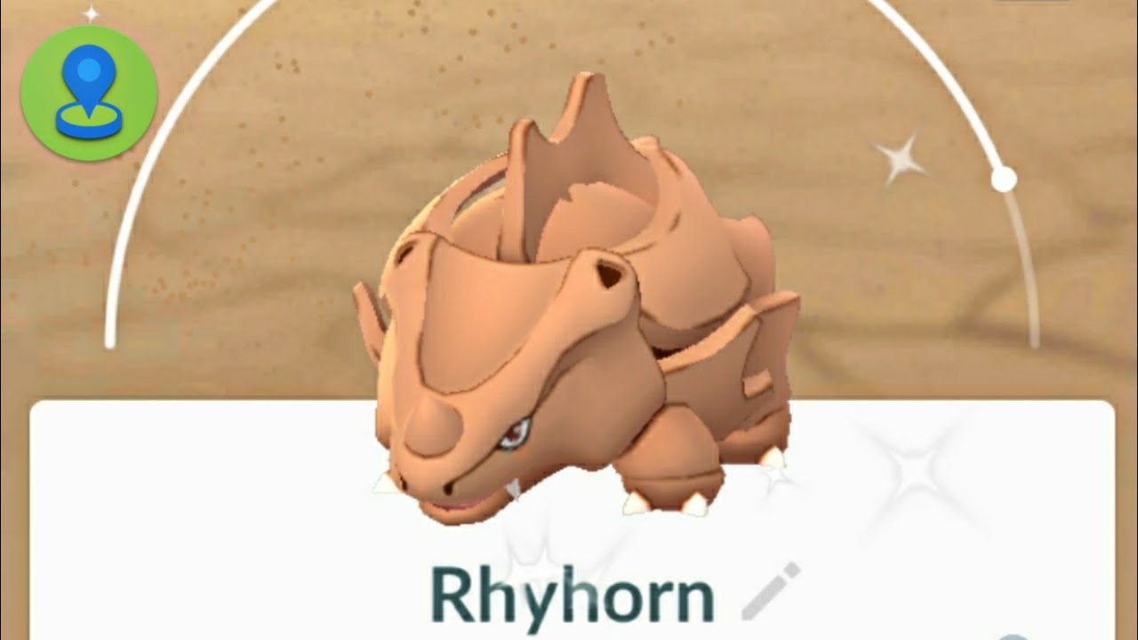 My First Shiny Rhyhorn Pokemon Go - YouTube