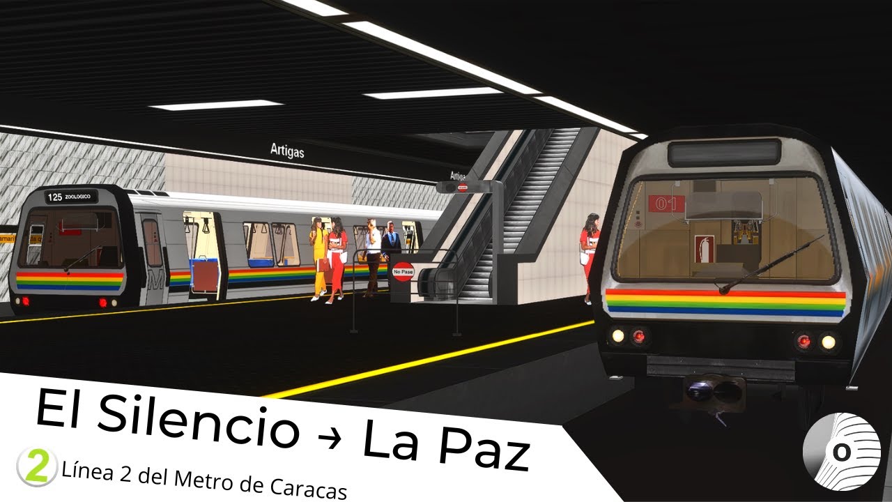 OpenBVE - EL SILENCIO → LA PAZ (Caracas Metro Line 2/Línea 2 del Metro ...