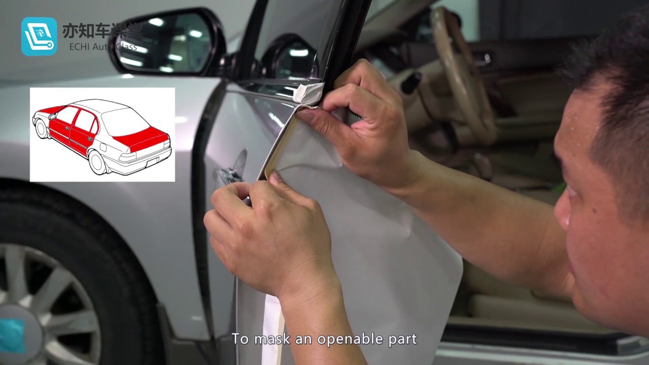 Panel Masking Process During Grinding Spraying or Polishing - YouTube