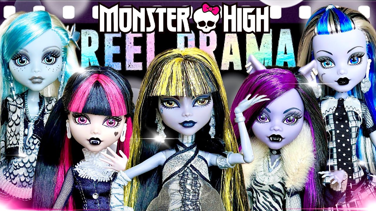 Monster High REEL DRAMA DOLLS Complete IN DEPTH Unboxing REVIEW, HAIR ...